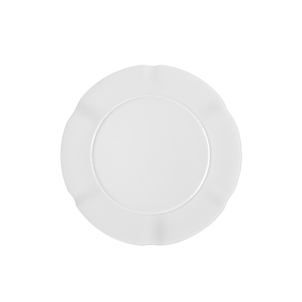 Plato Postre Crown White | Elegancia moderna en porcelana Vista Alegre